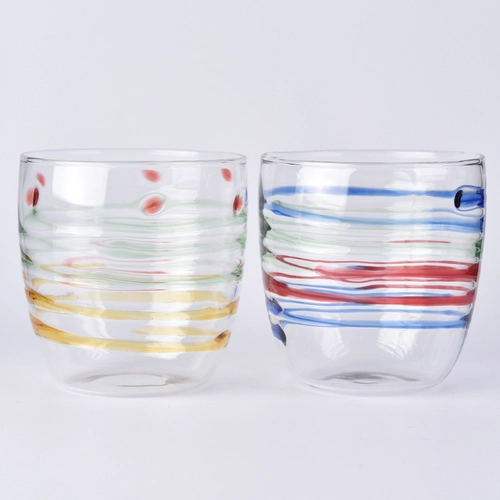 12oz borosilicate glass with color material mixed on okcandle.com