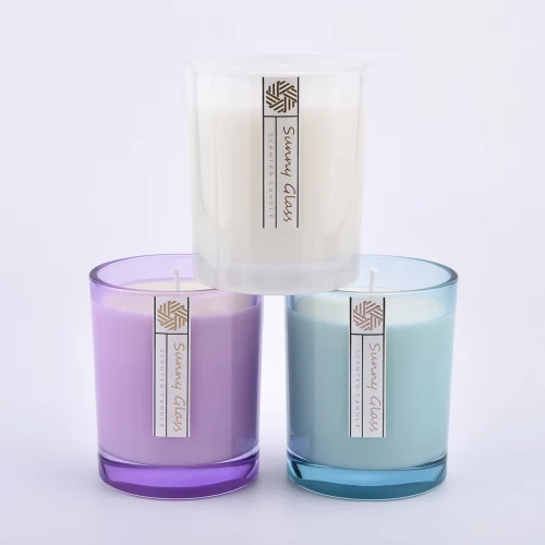 Beautiful Classic Thick Wall Glass Candle Jars 300ml Glass Candle Holder