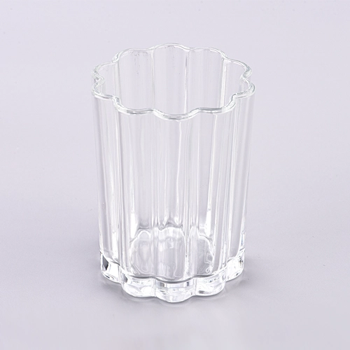 Wholesale luxury custom 10oz clear polygonal glass candle holder for ...