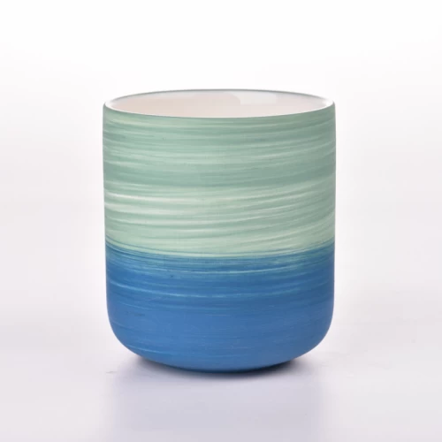 New 13oz ceramic candle container gradient effecting jars