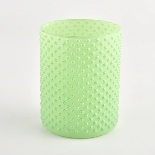 empty light green candle jar for making custom vessels ,Sunny Glassware.