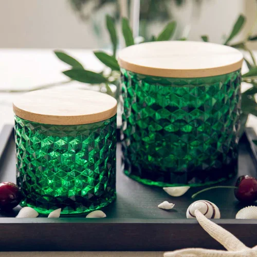 Brand new glass jars with glass lids for wholesale