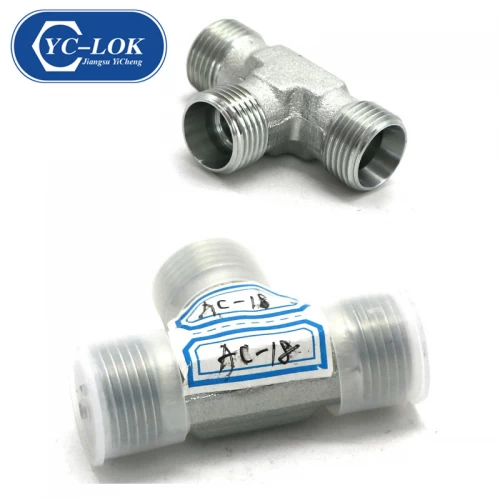 AC-18 double ferrule tee hydrailic tube fittings