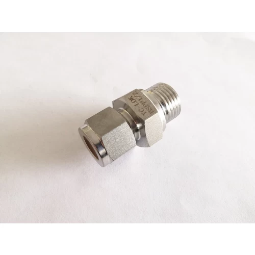 Stainless Steel straight BSPP Male Thread ferrule hydraulic pipe fitting