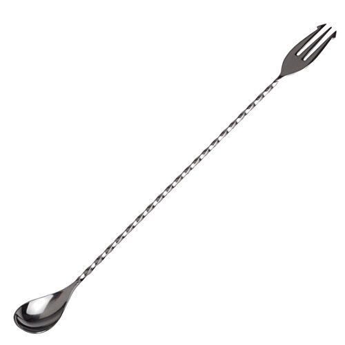 Dual purpose Stainless Steel Twisted Mixing Spoon Swizzle Stick
