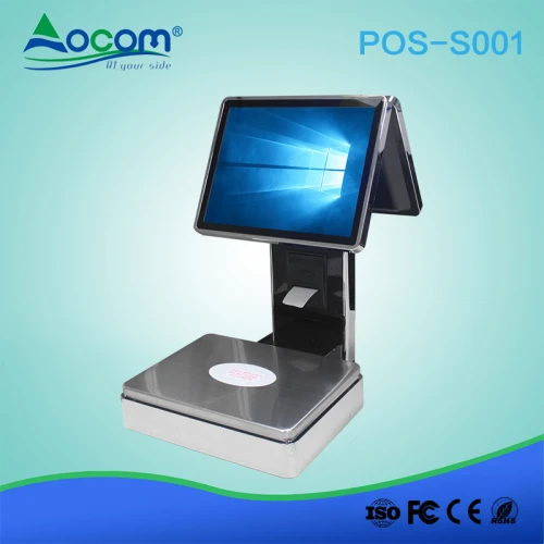 (POS-S001) 12inch all in one touch Windows POS machine scale with 58mm ...