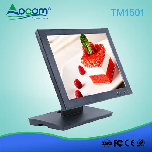 (TM1501)15 inch HDMI VGA POS Flexible Touch Screen LCD Display