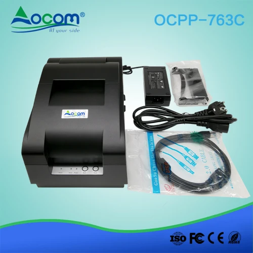 3'' ribbon usb receipt dot matrix printer with auto cutter