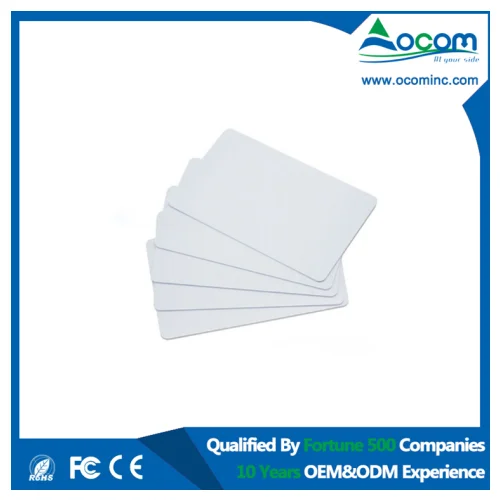 Blank RFID card LF 125K HF 13.56MHZ 14443A 15693 UHF Blank White PVC Card