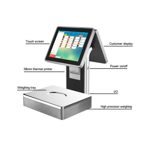 New Model POS-S001 Windows System All-In-One POS Scale With Thermal Printer
