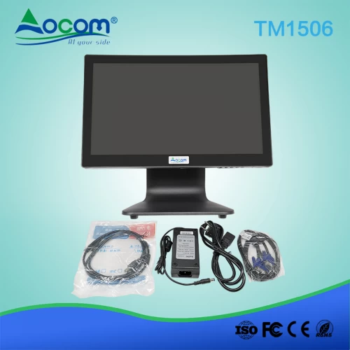 TM1506 15.6inch Touch Screen POS Display Monitor with Aluminum stand
