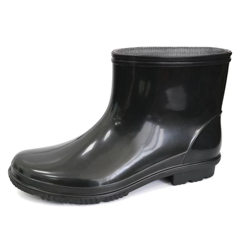 waterproof non safety glitter ankle pvc rain boot for men