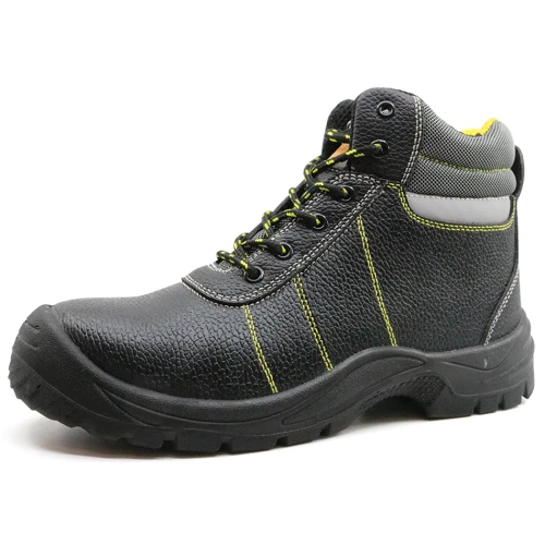 Tiger master brand black steel toe cap safety shoes for construction