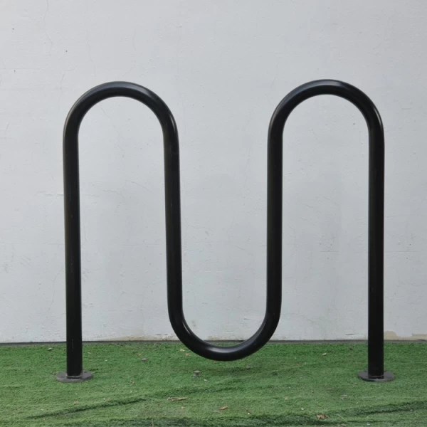Wave Round Tube Bike Rack Holds 5 Bikes Flange Mount | Chinabikerack