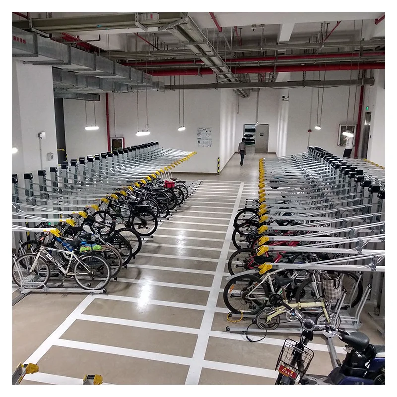 Smart Double Decker Bicycle Racks With Lock | China Bike Rack Manufacturer